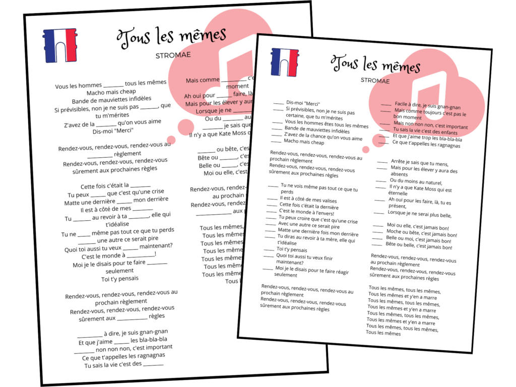 10 Best Song Activities for the French Classroom - The Happy Maple ...