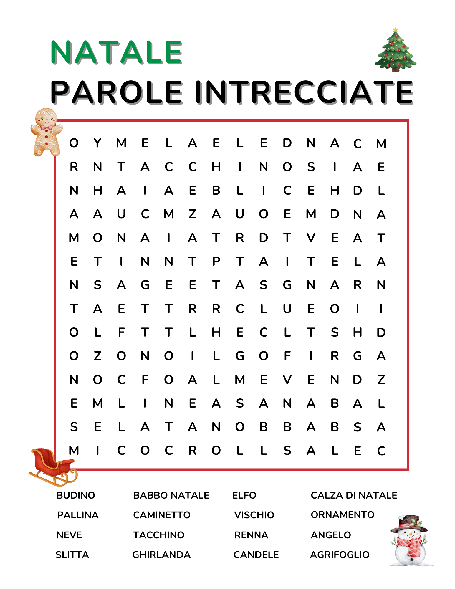 Italian Christmas Vocabulary - Natale - The Happy Maple Language Co